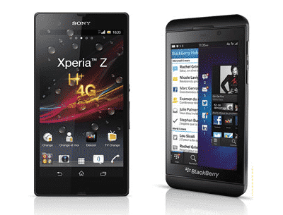 50€ remboursés : Le Blackberry Z10 disponible, le Sony Xperia Z en ...