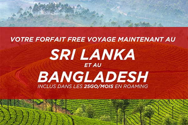 Free ajoute le Sri Lanka et le Bangladesh au roaming international de son forfait à 19,99 ...