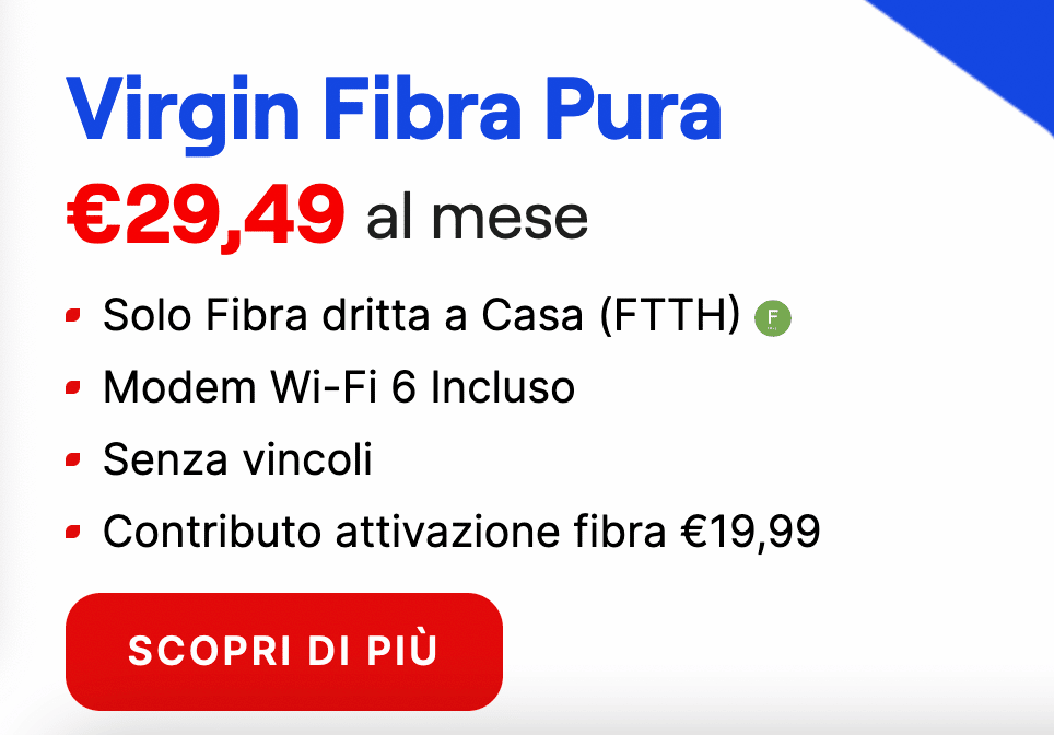 Virgin se lance à son tour dans la fibre optique en Italie - alloforfait.fr