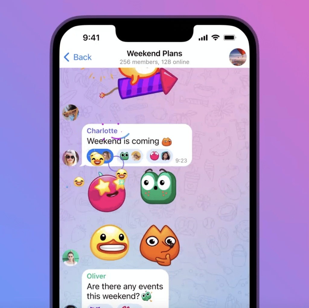 Telegram : emoji de statut, réactions illimitées… voici les nouveautés ...