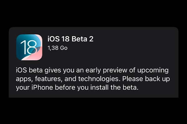 iOS 18 : la bêta publique 2 est disponible et apporte quelques nouveautés - alloforfait.fr