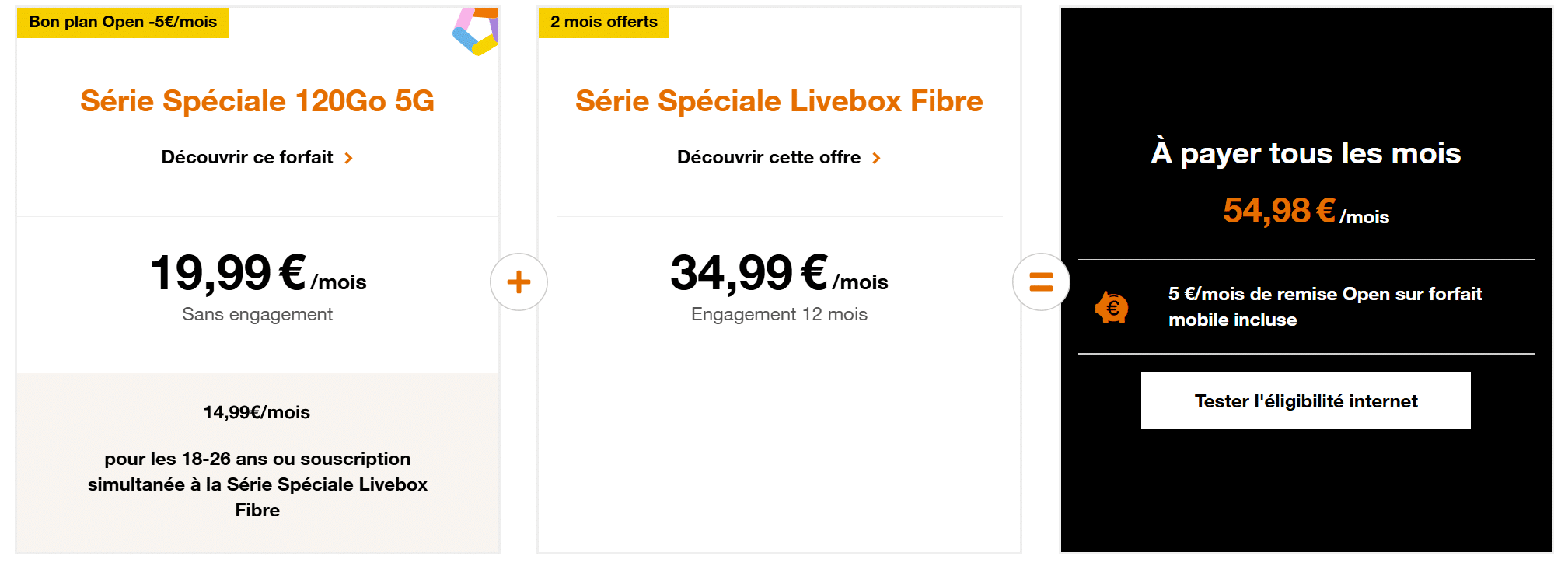 Forfaits Open Orange : Mobile + Internet Fibre ou ADSL | alloforfait.fr