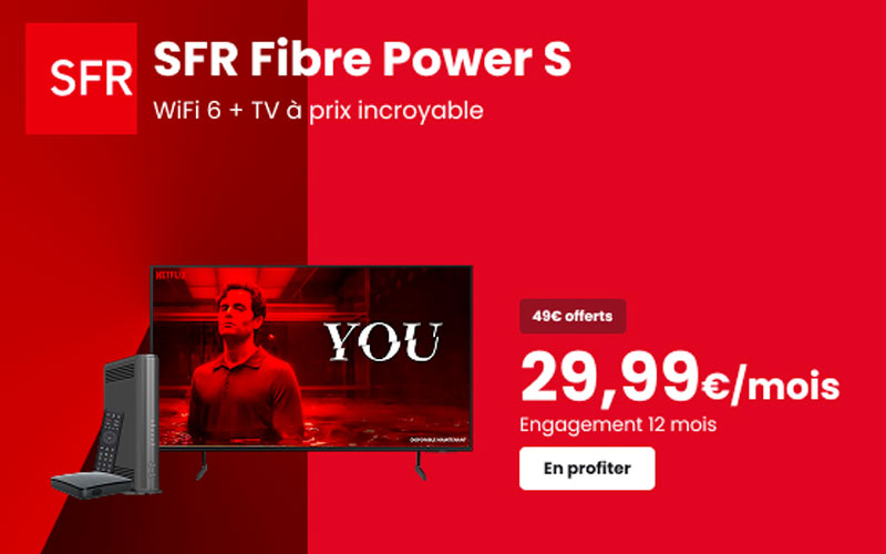 SFR Box Fibre Power S : La nouvelle offre Fibre à 29,99€/mois avec WiFI 6 - alloforfait.fr